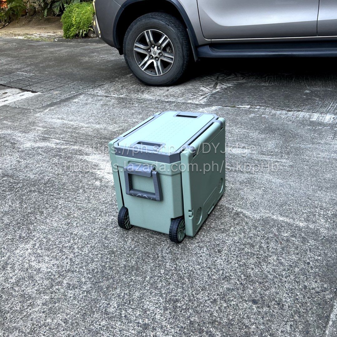 32L Cooler Ice Box Wheels with Table & Chairs [GREEN-GREY], TV & Home ...