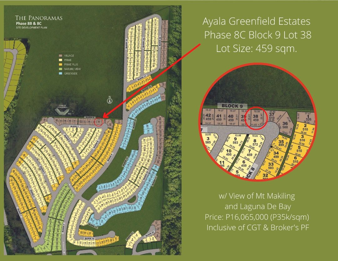 459 sqm. Vacant Lot at Phase 8c Ayala Greenfield Estates w/ Tandem Golf ...