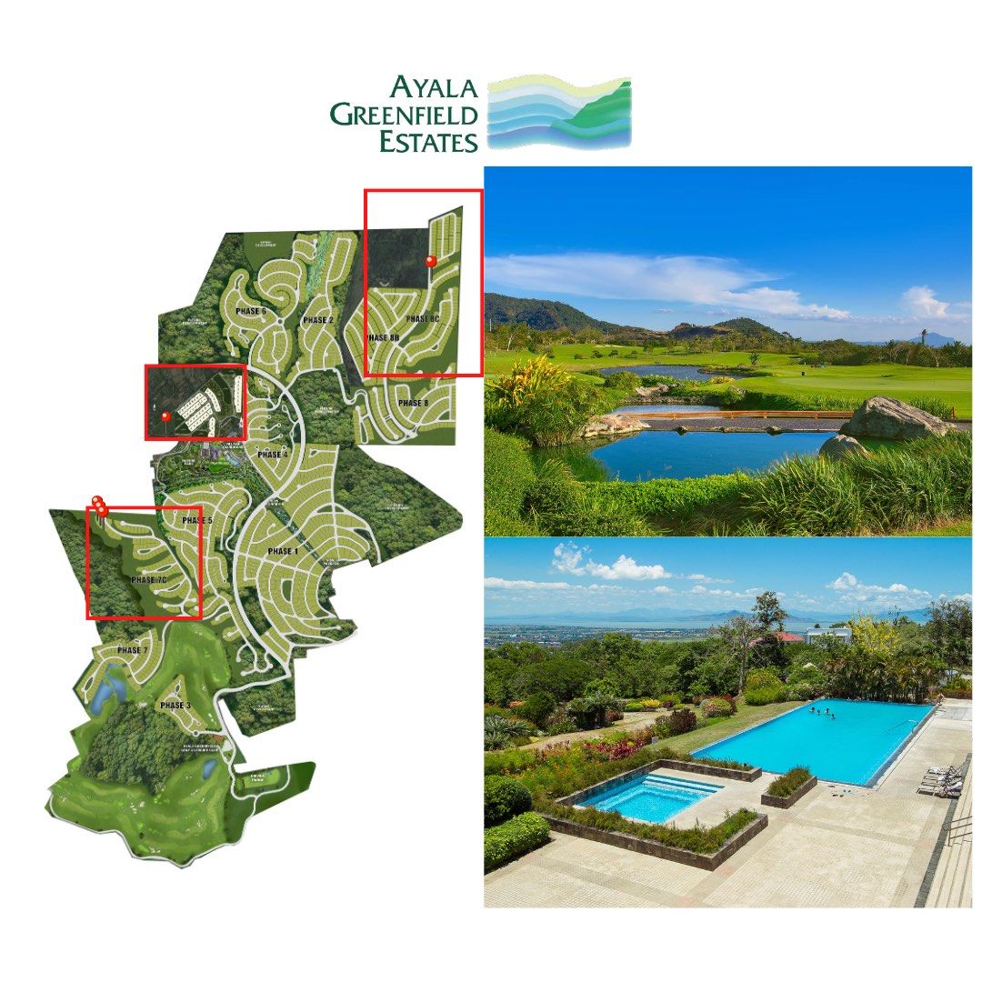 550 sqm. to 836 sqm. Phase 4C, 7C and 8C Ayala Greenfield Estates Lots ...