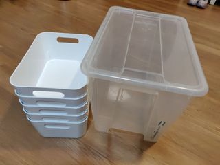 Ikea lekman box $15 for 2 red boxes, Furniture & Home Living, Home ...