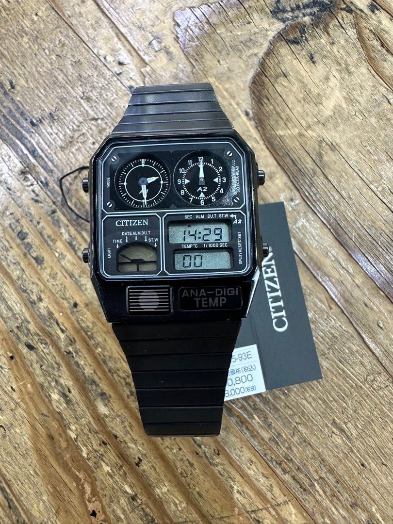 全新 Citizen ANA-DIGI-TEMP Digital Analog Temperature 星晨JG2101-78E JG2103-72X JG2105-93E 人氣復古Retro ...