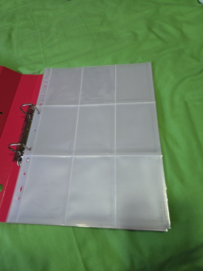 A4 Size binder with card sleeve slots, Hobbies & Toys, Stationery ...