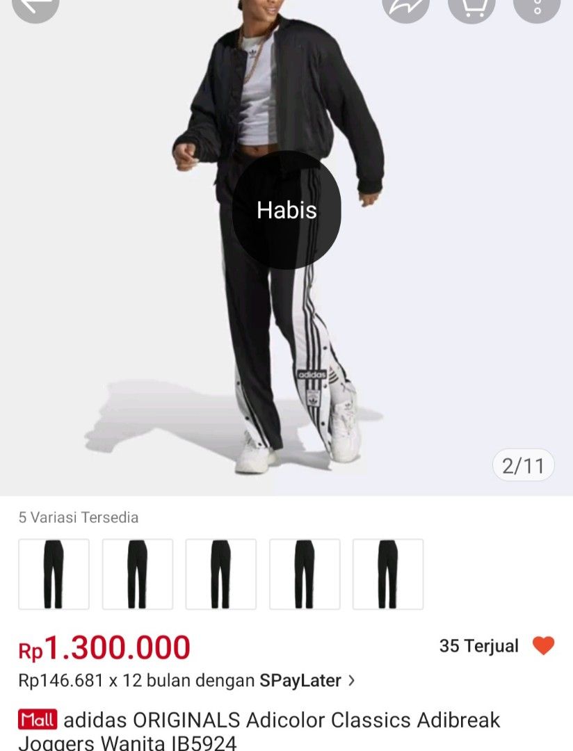 adidas Adicolor Classics Adibreak Joggers Wanita IB5924, Fesyen Wanita ...