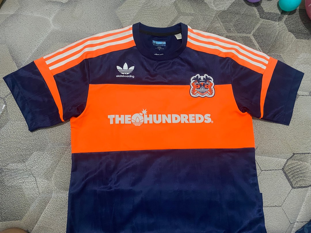 ADIDAS SKATEBOARDING X THE HUNDREDS JERSEY, Fesyen Pria, Pakaian ...