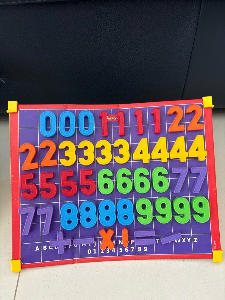 Alphabet and numeral magnet plus board, Hobbies & Toys, Toys & Games on ...