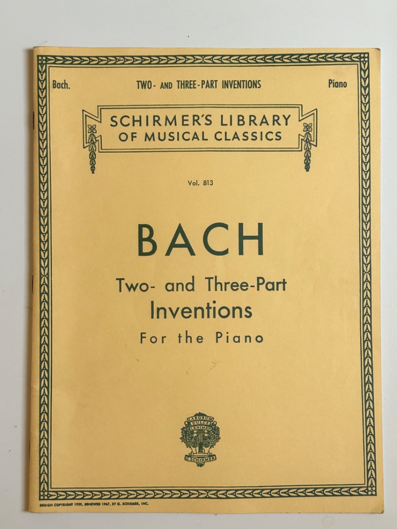 Bach Two- and Three-part Inventions for the Piano, Hobbies & Toys ...
