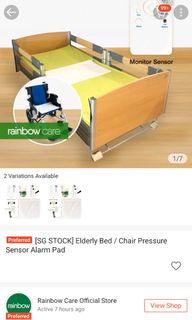 Large Bed Sensor Mat + Alarm, Fall prevention for elderly, Health ...