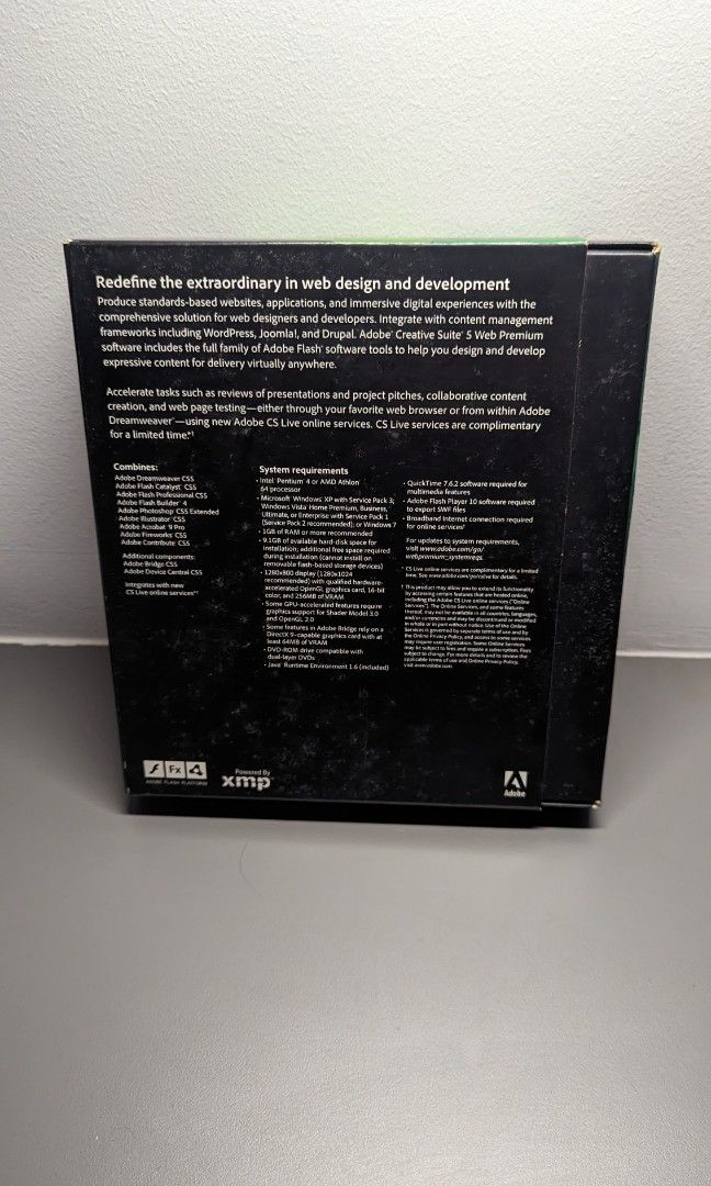 [Box] Adobe Creative Suite 5 Web Premium, Computers & Tech, Parts ...