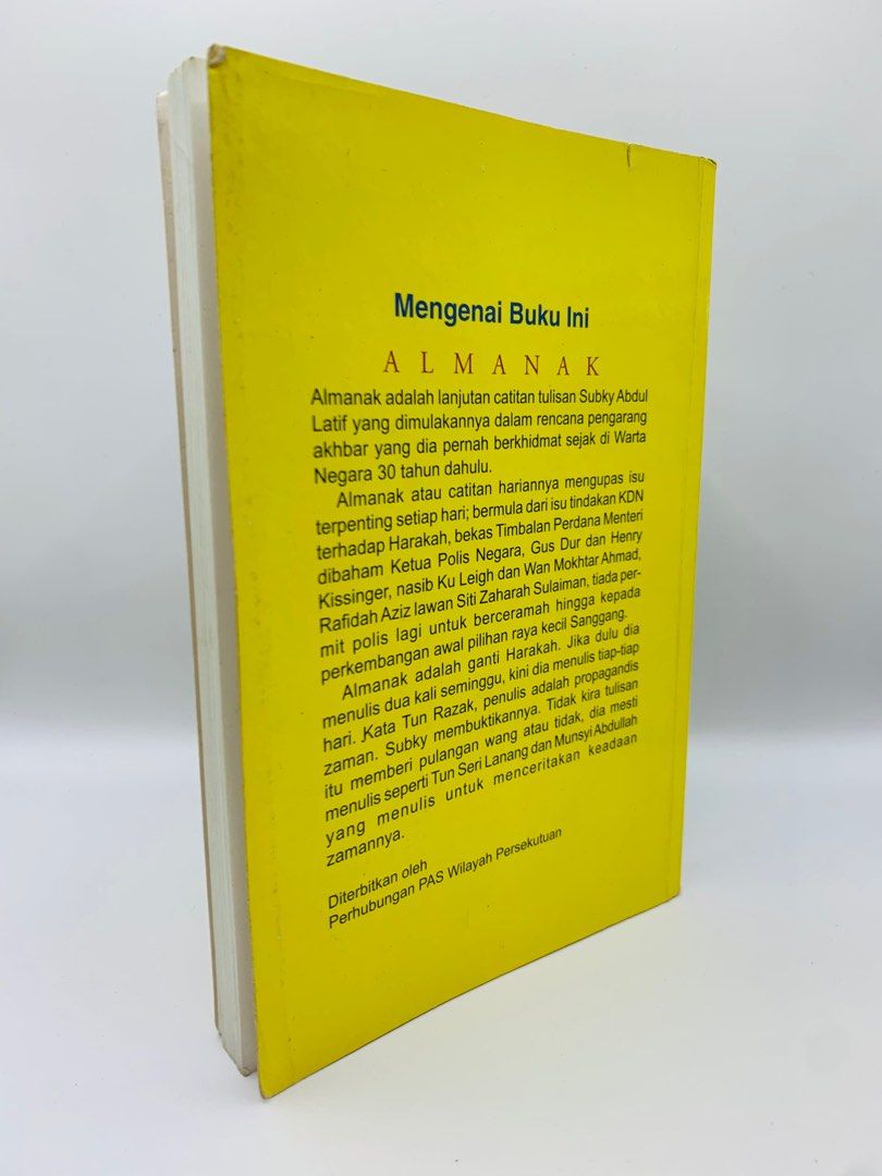 Buku MULA MULA HARAKAH KINI ALMANAK oleh Subky Abdul Latif, Hobbies ...