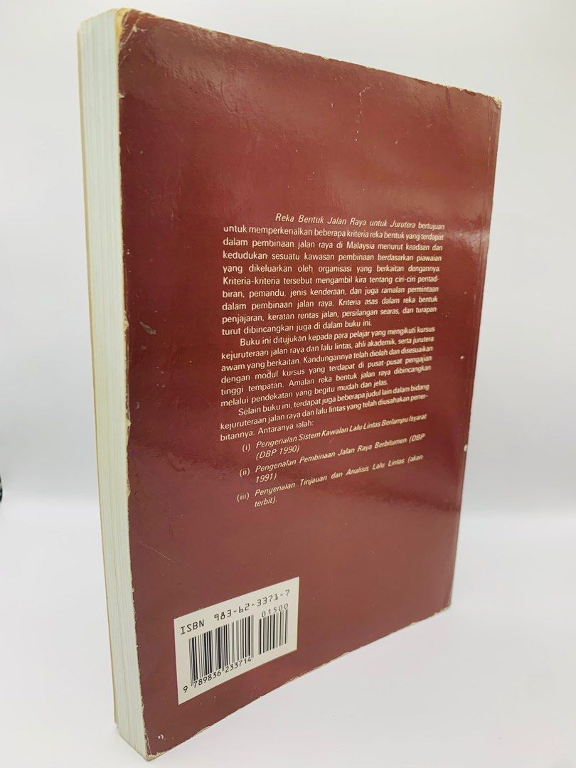 Buku REKA BENTUK JALAN RAYA UNTUK JURUTERA, Hobbies & Toys, Books ...