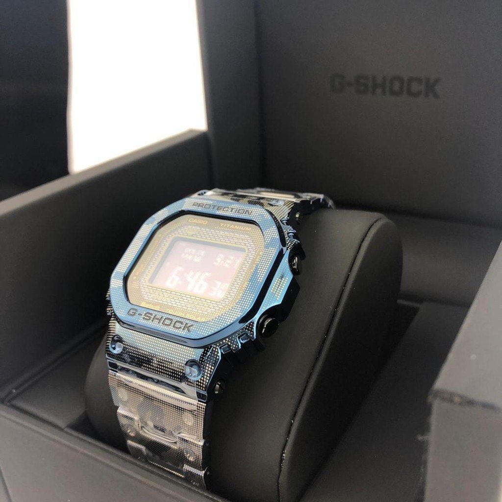 CASIO G-SHOCK TITANIUM LIMITED EDITION BLUE ION-PLATING CAMOUFLAGE GMW ...