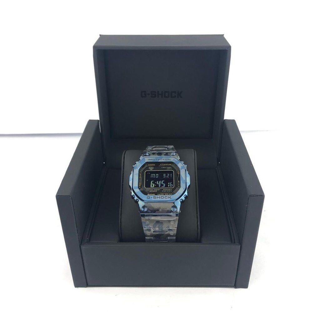 CASIO G-SHOCK TITANIUM LIMITED EDITION BLUE ION-PLATING CAMOUFLAGE GMW ...