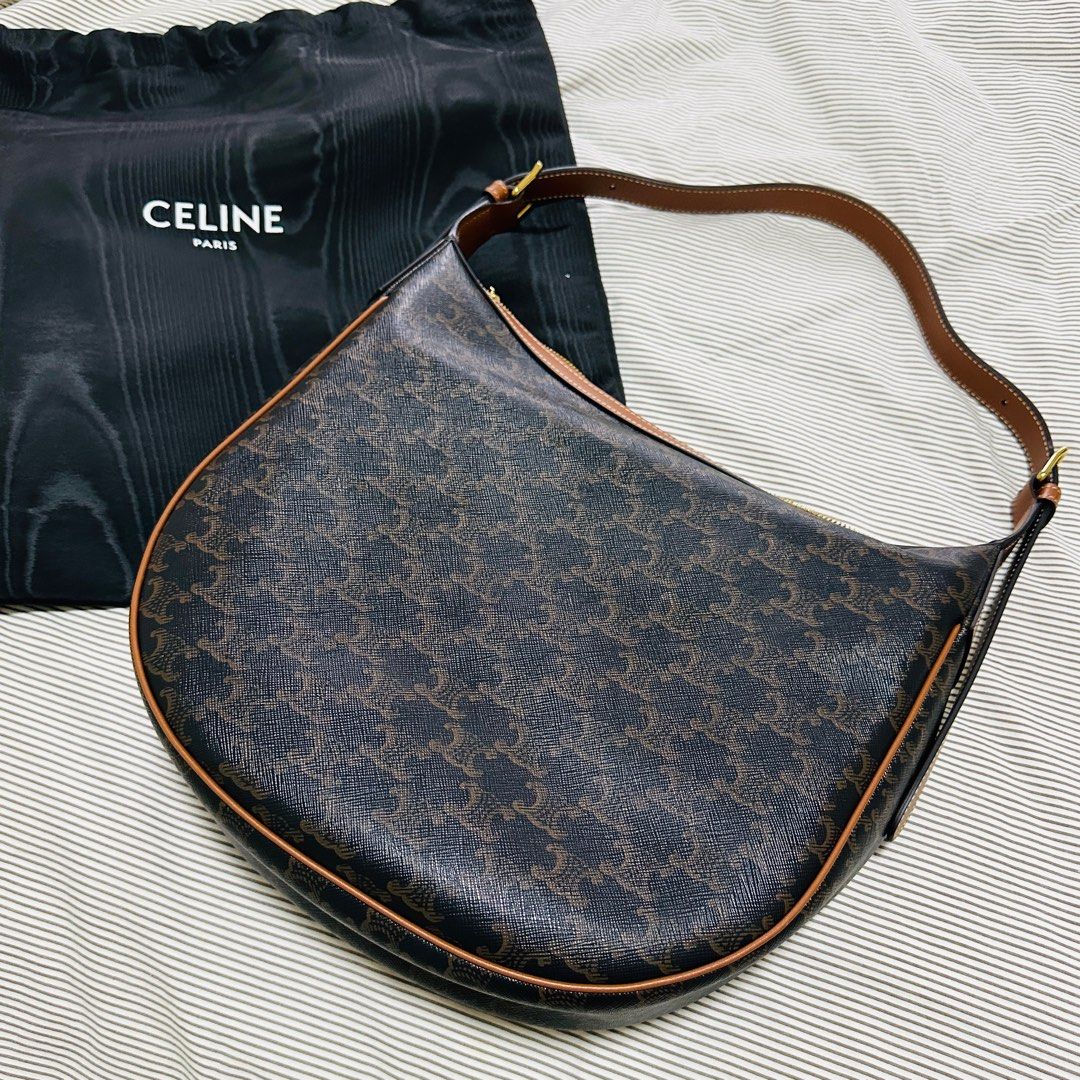Celine Medium Heloise Bag in Triomphe Canvas, Luxury, Bags & Wallets on Carousell