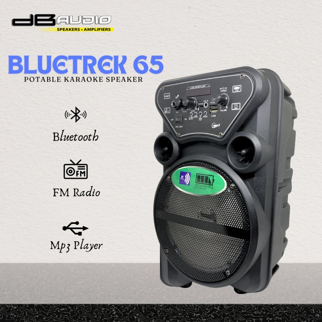 DBaudio Bluetrek 65 Portable Karaoke Speaker With Bluetooth /AM/FM ...
