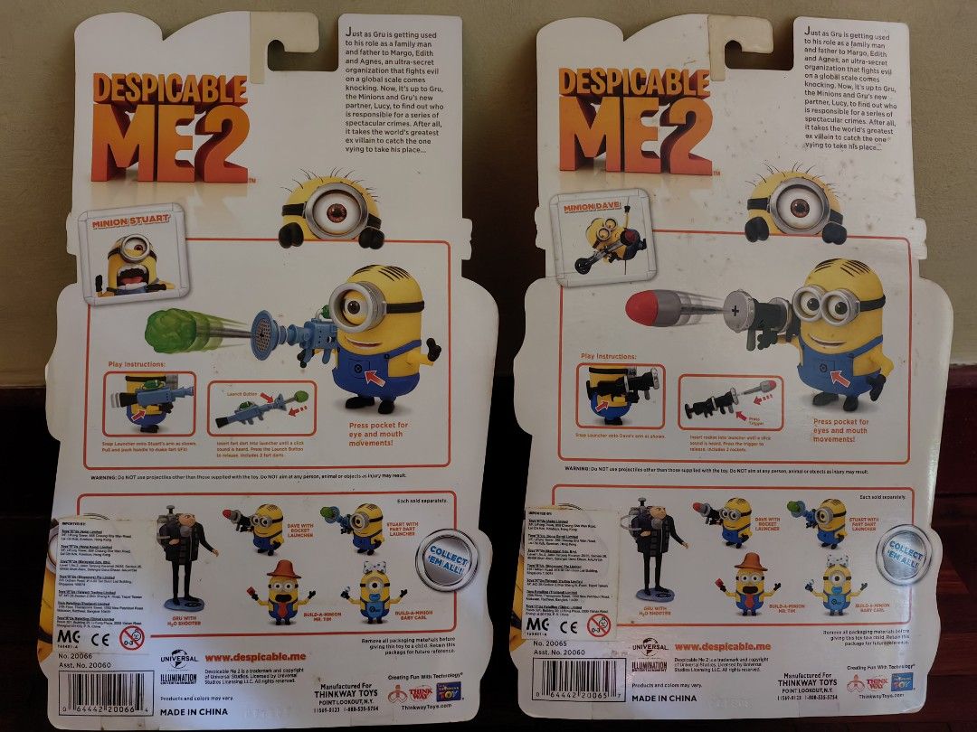 Despicable Me 2: Stuart and Dave Deluxe action figure, Hobbies & Toys ...