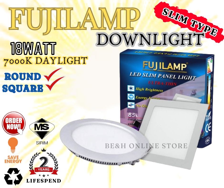 DOWNLIGHT LED ROUND 6INCI FUJILAMP DAYLIGHT SIRIM CEILING ULTRA THIN ...