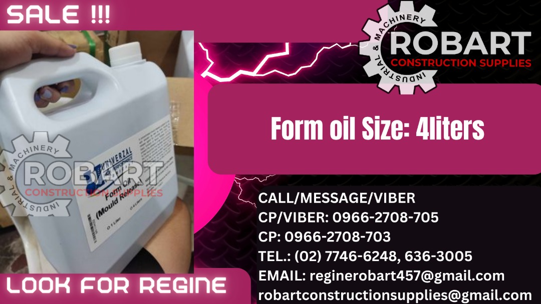 Form oil Size: 4liters, Commercial & Industrial, Construction Tools ...
