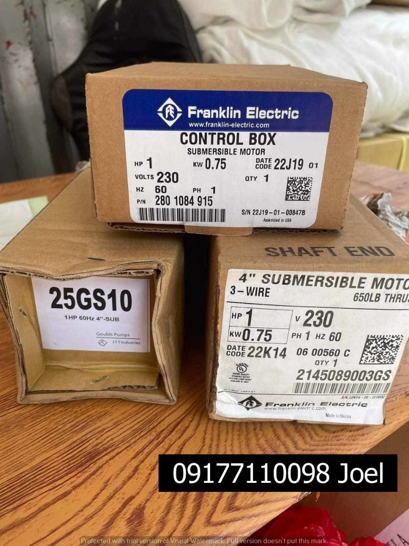 Goulds Submersible Pump with Franklin Motor & Control Box, Commercial ...