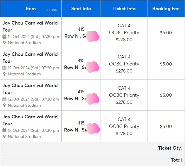 [HTB] Jay Chou Carnival World Tour 2024 IN SINGAPORE - 12 Oct 2024 (Saturday) - Cat4, Tickets ...