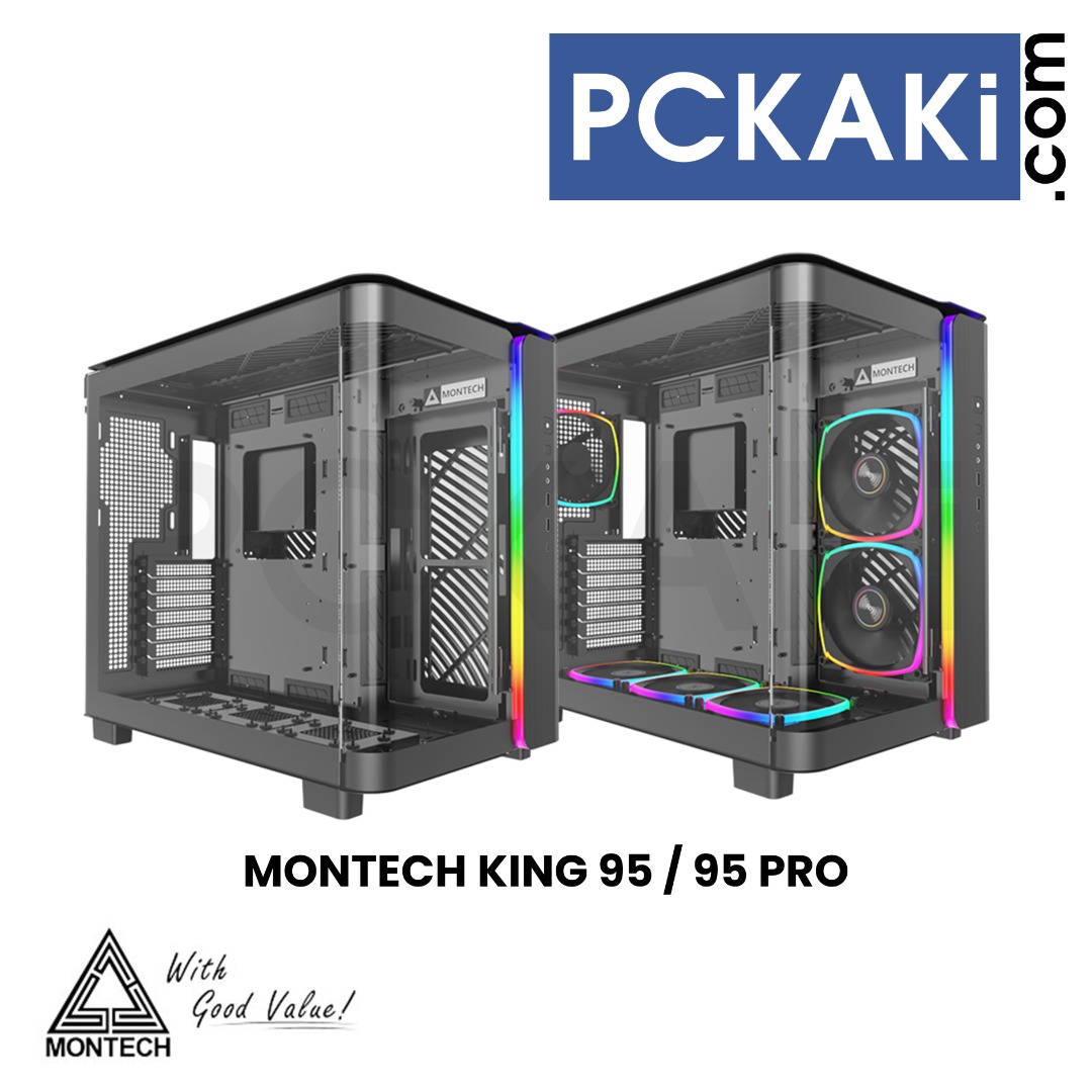 [IN STOCK] MONTECH KING 95 / 95 PRO BLACK ATX DUAL CHAMBER CURVED ...
