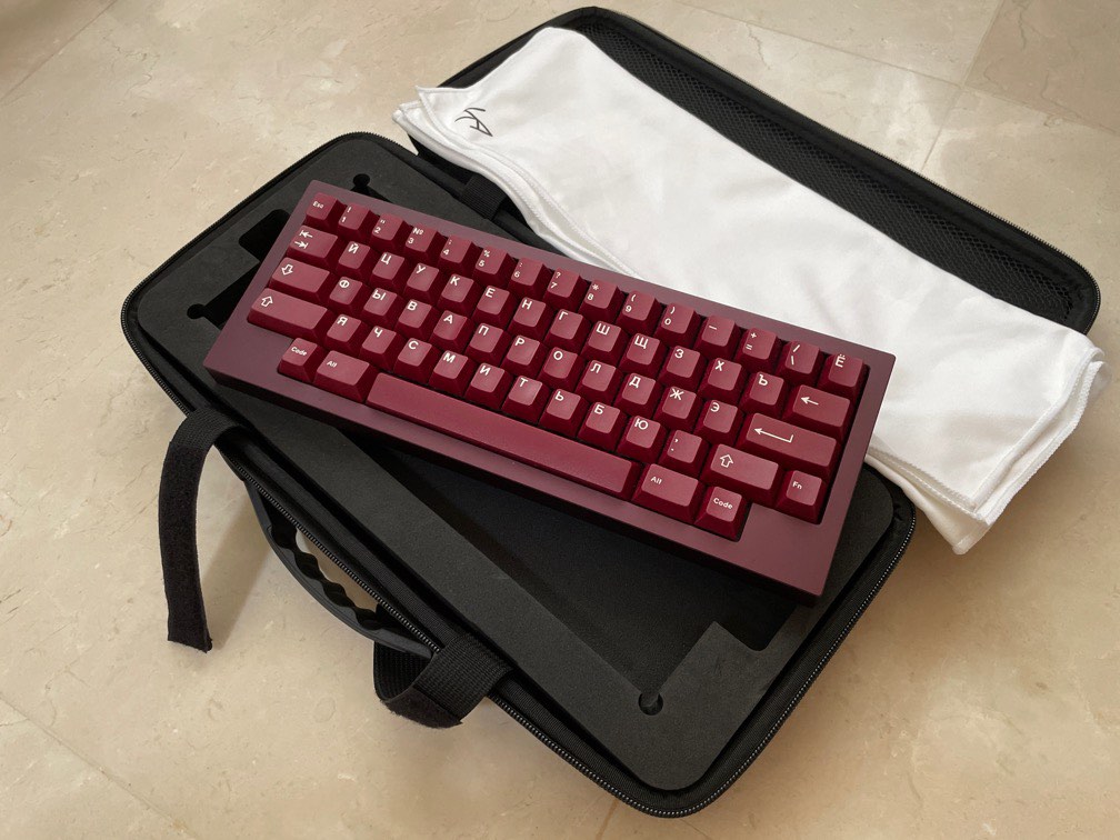 Smith & Rune Iron160 HHKB plum aluminium bottom + extra pcb; mechanical ...