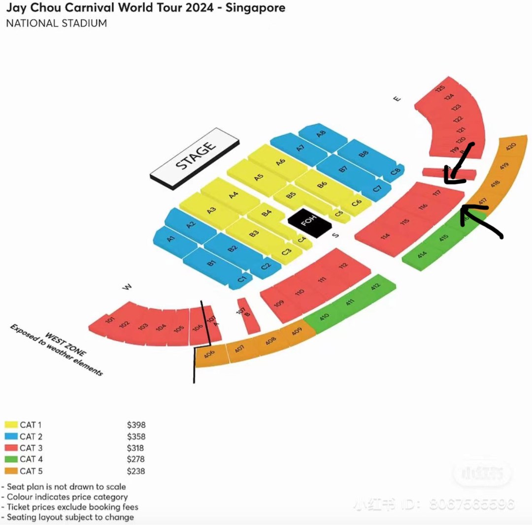 Jay Chou Concert 2024 CAT3 x4 (11 OCT 2024), Tickets & Vouchers, Event ...