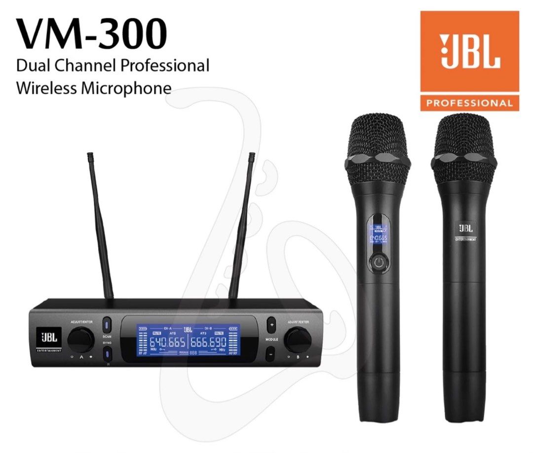 JBL VM300 Wireless Microphone System, Audio, Other Audio Equipment on Carousell