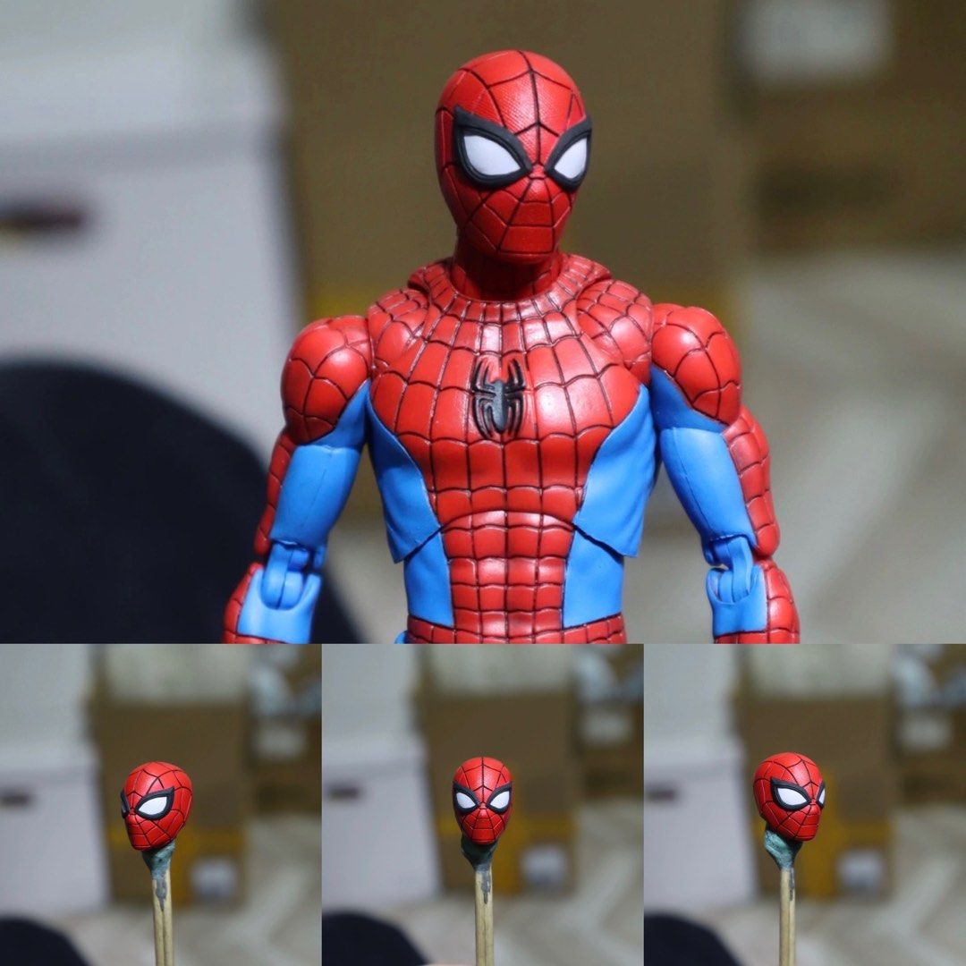 Mafex SHF Spider-Man Custom Headsculpt for s.h.figuarts or Mafex Spider ...