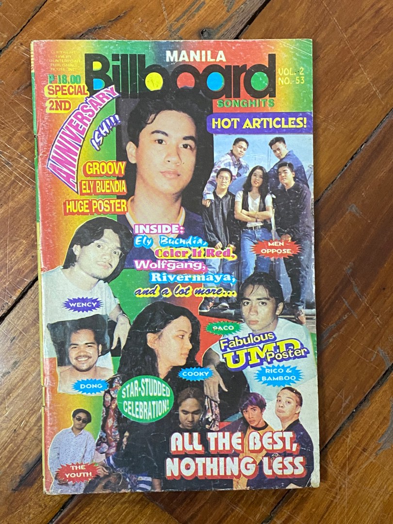 Manila Billboard Songhits Anniversary - Ely Buendia ERASERHEADS Basti ...