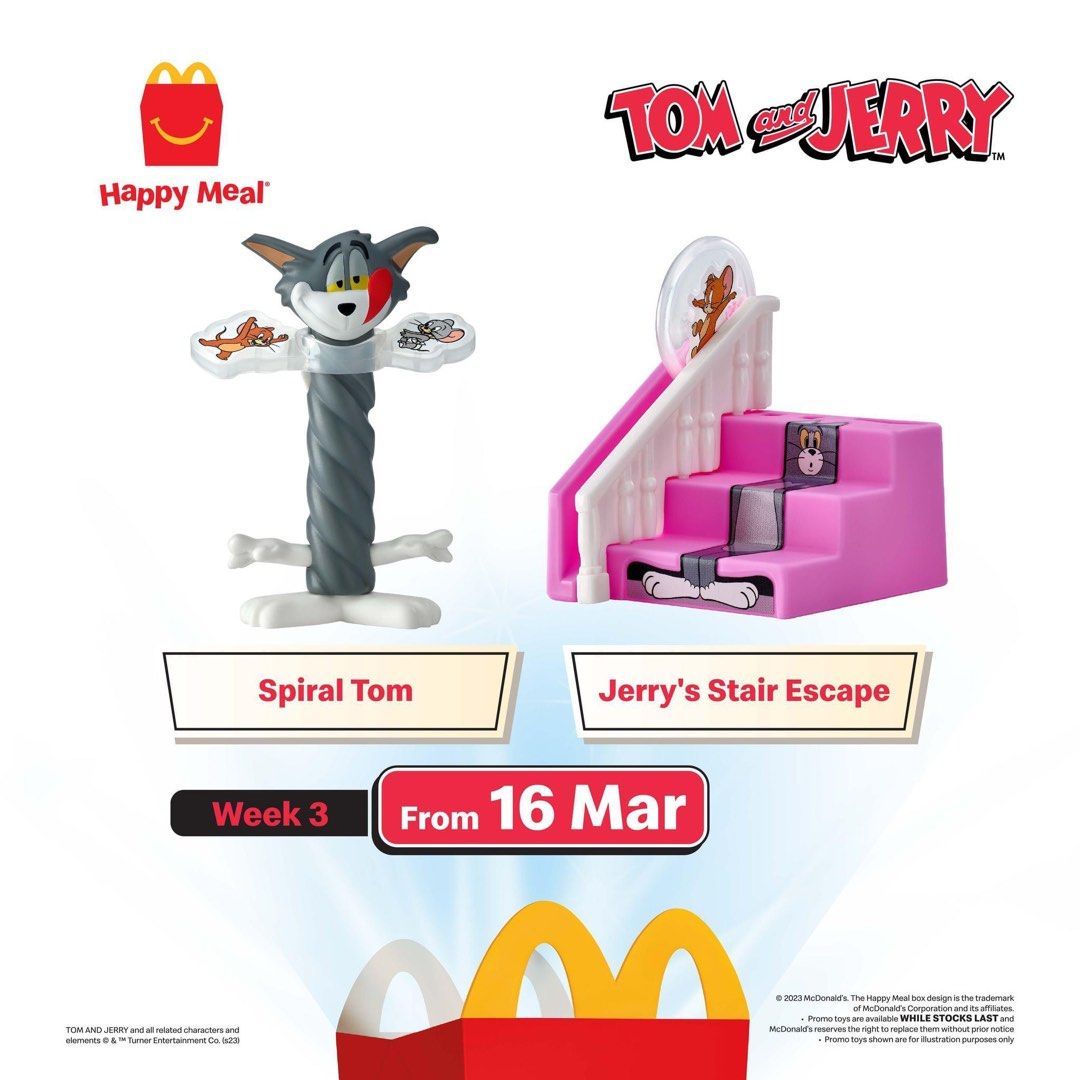 McDonald’s Happy Meal Tom and Jerry SPIRAL TOM March 2023, Hobbies ...