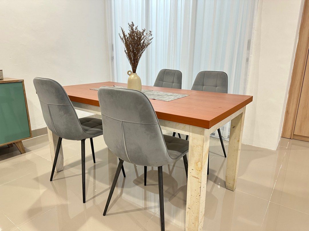 Meja Makan Scandinavian Style (HANYA MEJA), Perabotan Rumah di Carousell