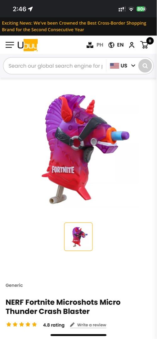 Nerf MicroShots Fortnite Micro Peely toy Gun RARE, Hobbies & Toys, Toys ...