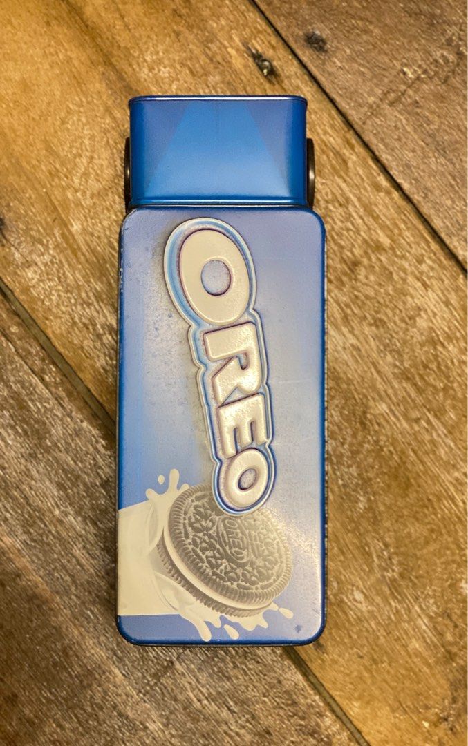 OREO Blue Canister Tin School Bus, Hobbies & Toys, Stationery & Craft ...