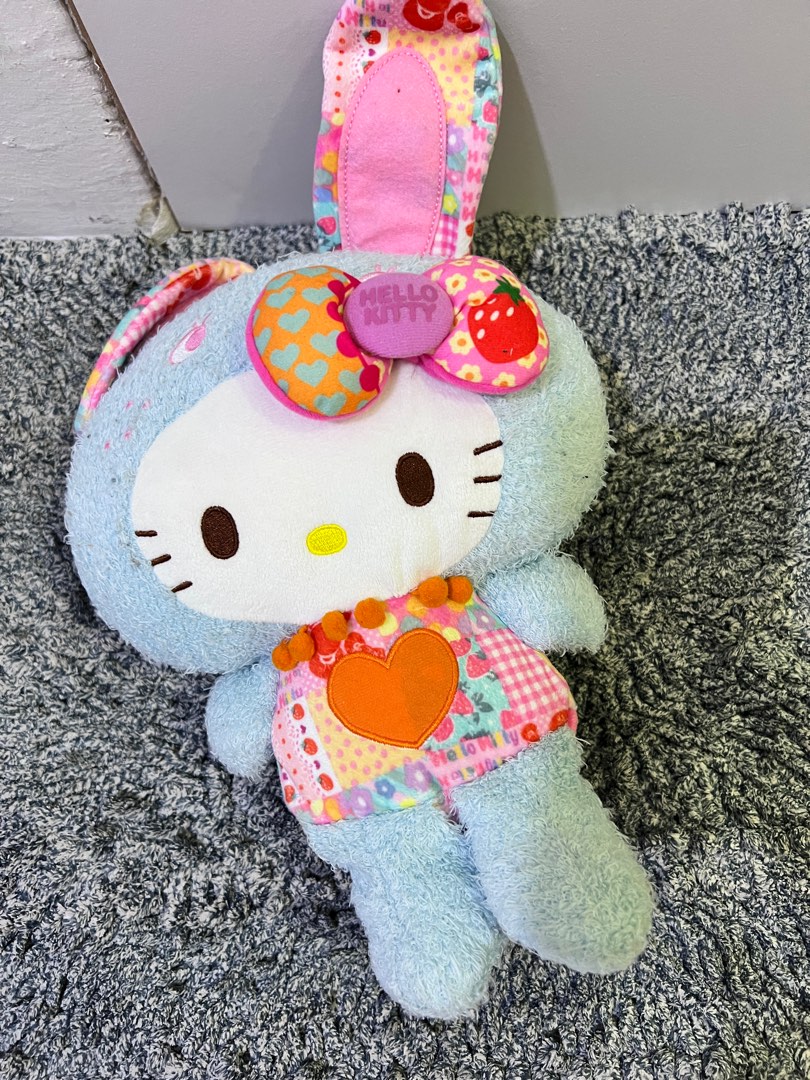Original Hello Kitty Colorful Bunny Plush Toy, Hobbies & Toys, Toys ...