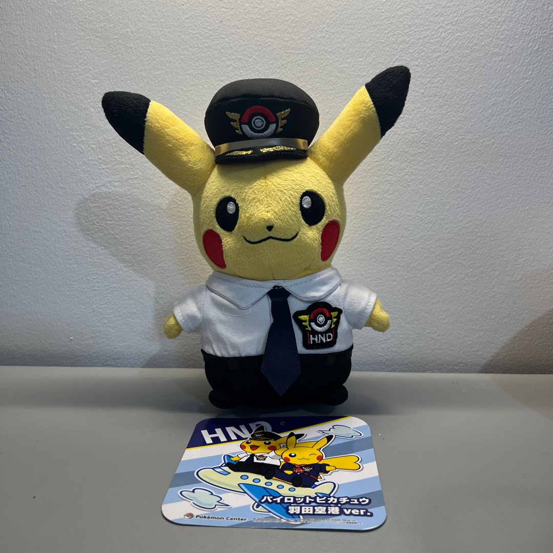 Pikachu Pilot Pokemon Center Singapore Exclusive Plush, Hobbies & Toys ...
