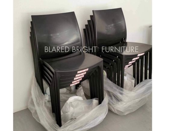PLASTIC CHAIR ; BLACK- Glass fiber reinforced, DM for Quotation, Office ...