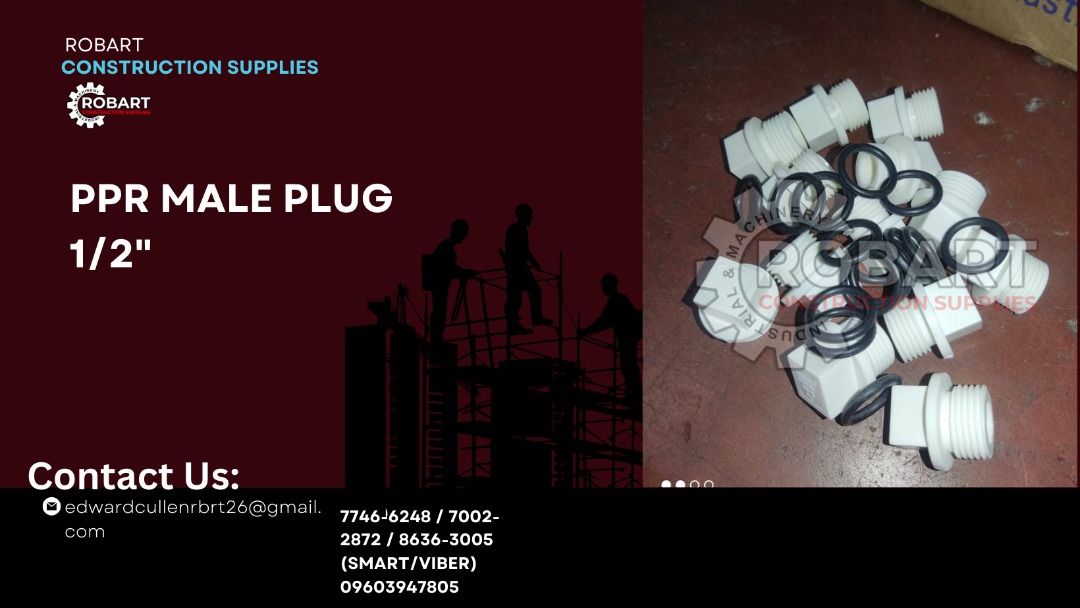 PPR Male Plug, Commercial & Industrial, Construction & Building ...