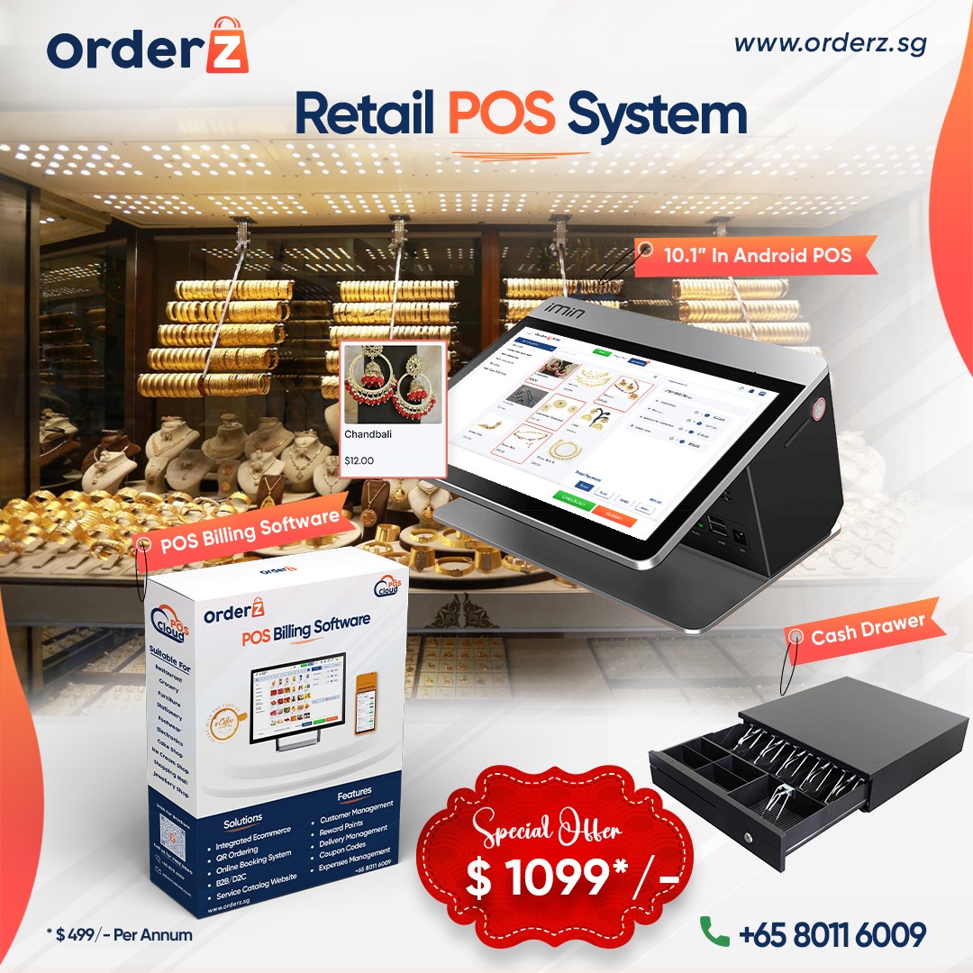 Retail POS System Combo - Imin Falcon 1 + Retail POS Software + Cash ...