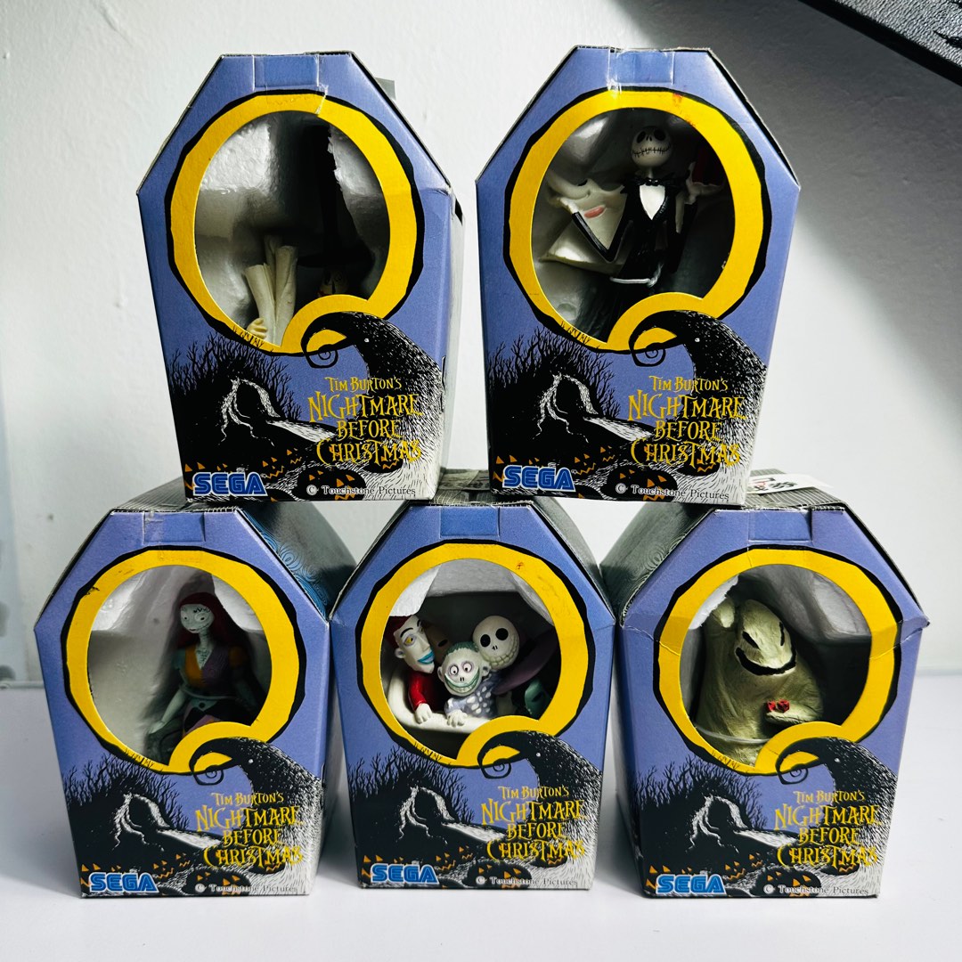 TIM BURTONS NIGHTMARE BEFORE CHRISTMAS 1998 SEGA Figure Set of 5 ...