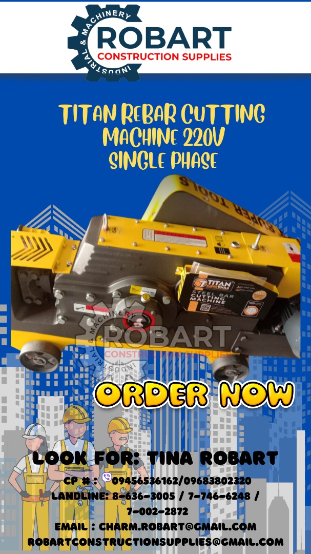 Titan Rebar Cutting Machine, Commercial & Industrial, Construction ...