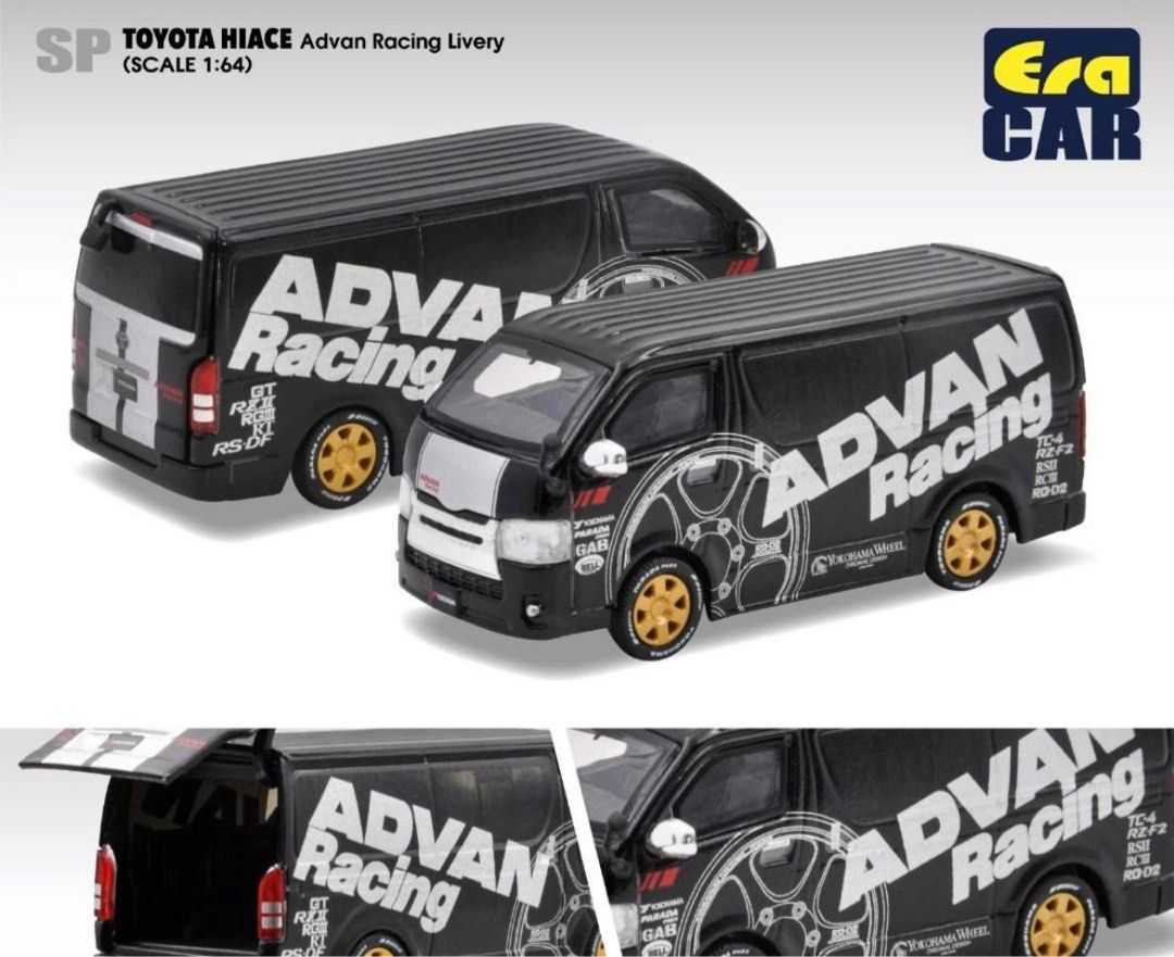 Toyota HIACE Era Car 1:64 Advan Racing Livery Yokohama Wheel, ERA 車仔模型 全新, 興趣及遊戲, 玩具 & 遊戲類 ...