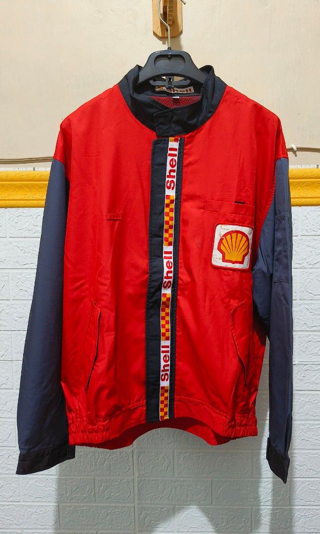 Vintage shell racing, Fesyen Pria, Pakaian , Baju Luaran di Carousell