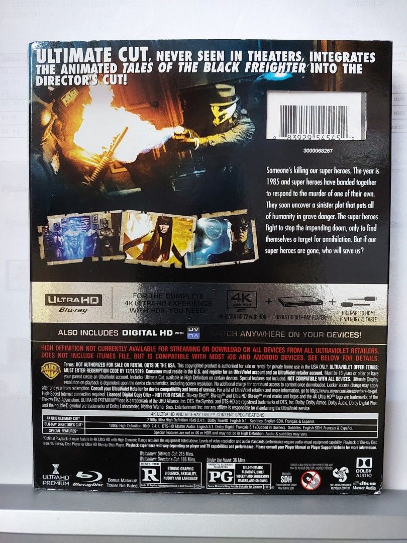 Watchmen The Ultimate Cut The Complete Story 4K [ Blu-Ray ], Hobbies ...