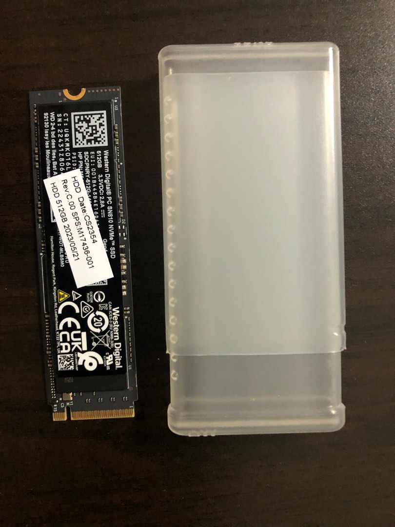 Western Digital PC SN810 NVMe SSD 512 GB, Computers & Tech, Parts ...