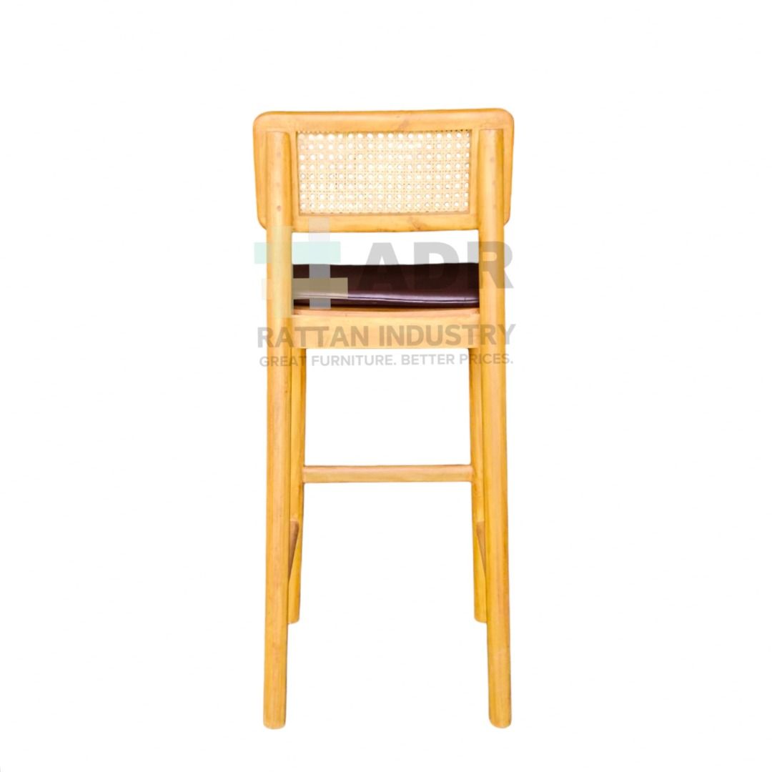 WOOD AND RATTAN BAR CHAIR / HIGH CHAIR, Furniture & Home Living ...