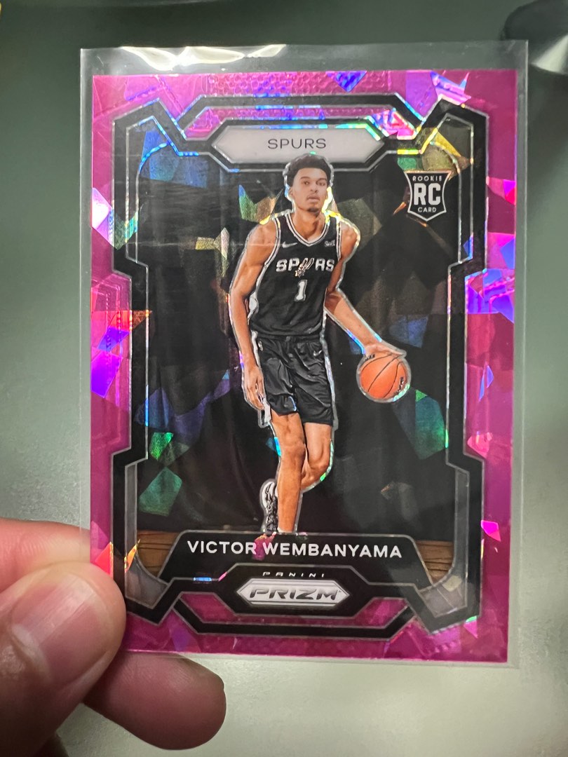 2023-24 Victor Wembanyama Pink Prizm Cracked Ice, Hobbies & Toys ...