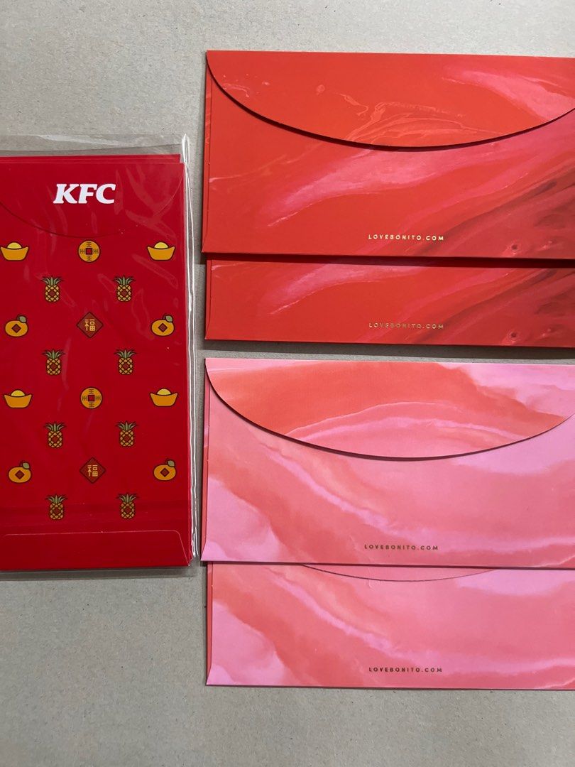 2024 red packets KFC and love bonito, Hobbies & Toys, Stationery ...