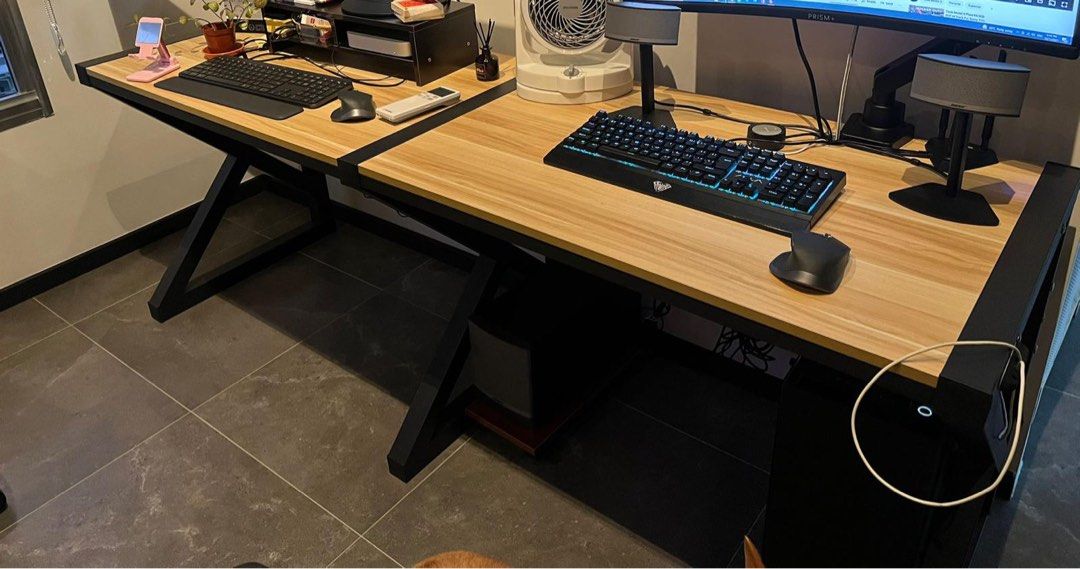2 metre computer desk / working desk, Furniture & Home Living ...