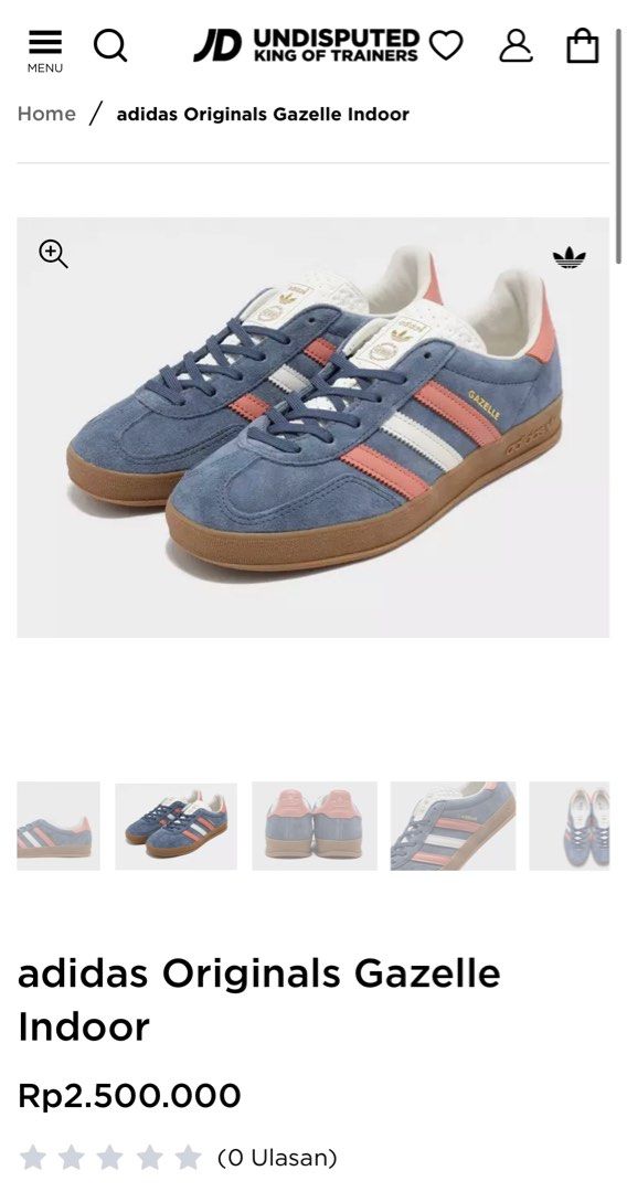 Adidas Originals Gazelle Indoor US8.5, Fesyen Pria, Sepatu , Sneakers di Carousell