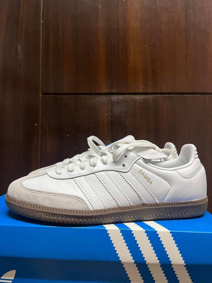 Adidas Samba OG Triple White, Women's Fashion, Footwear, Sneakers on ...